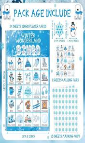 Liliful 35 Pcs Winter Bingo Games Christmas Bingo For Adult Boy Girl 24 ...