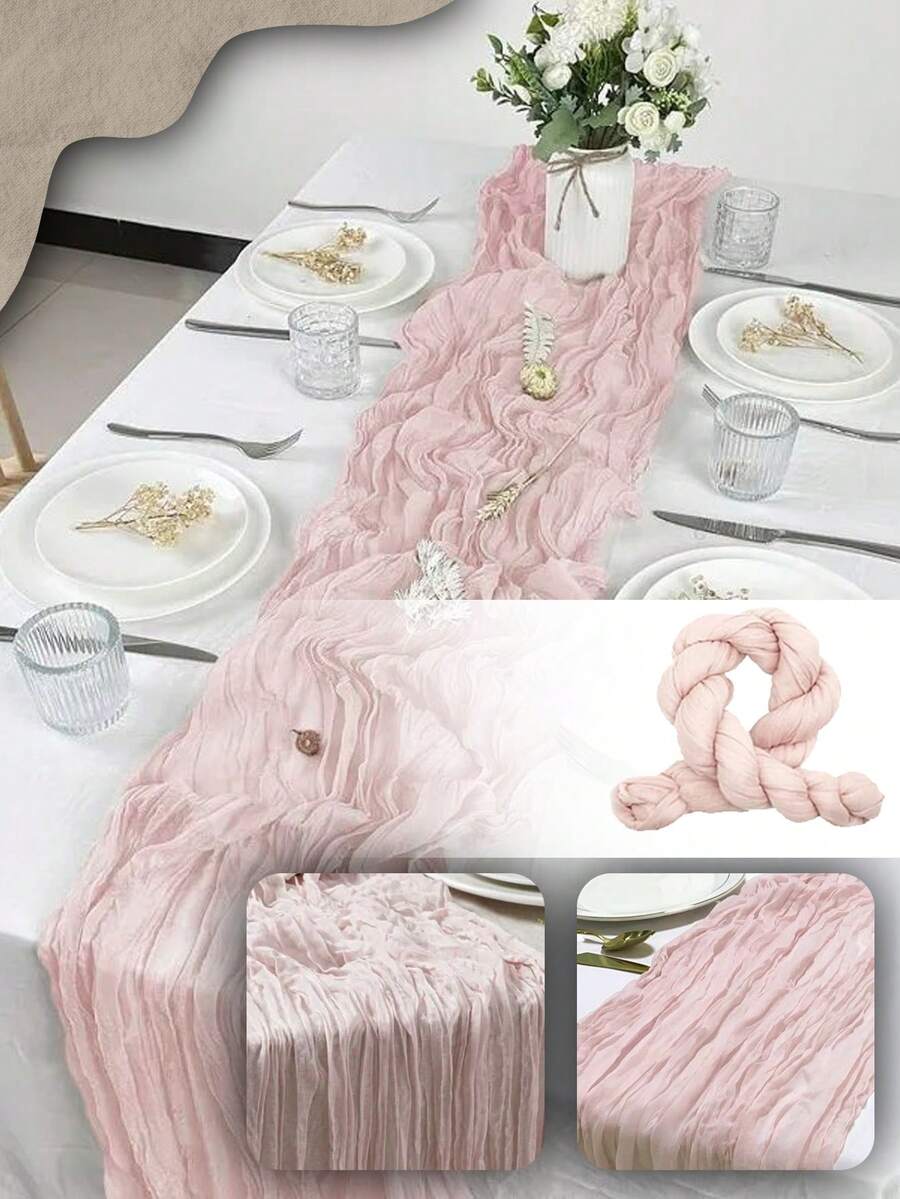 15/6/2 Pack Rustic Cheese Cloth Table Runner, 17x108 Inches, Spring ...