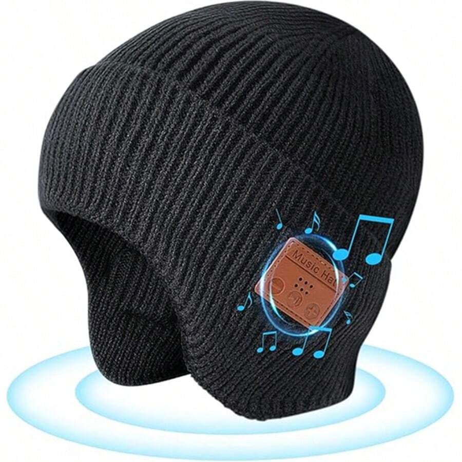 Bluetooth Beanie Hat With Headphones, Wireless Winter Hat Built In ...