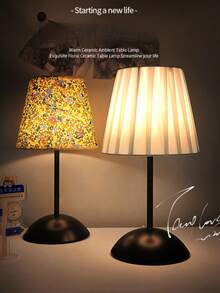 Elegant Pleated Lamp, USB Powered, Oval Pleated Design, With Cord ...