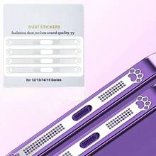 4 piezas de malla antipolvo con diseño de pata de gato apta para iPhone ...