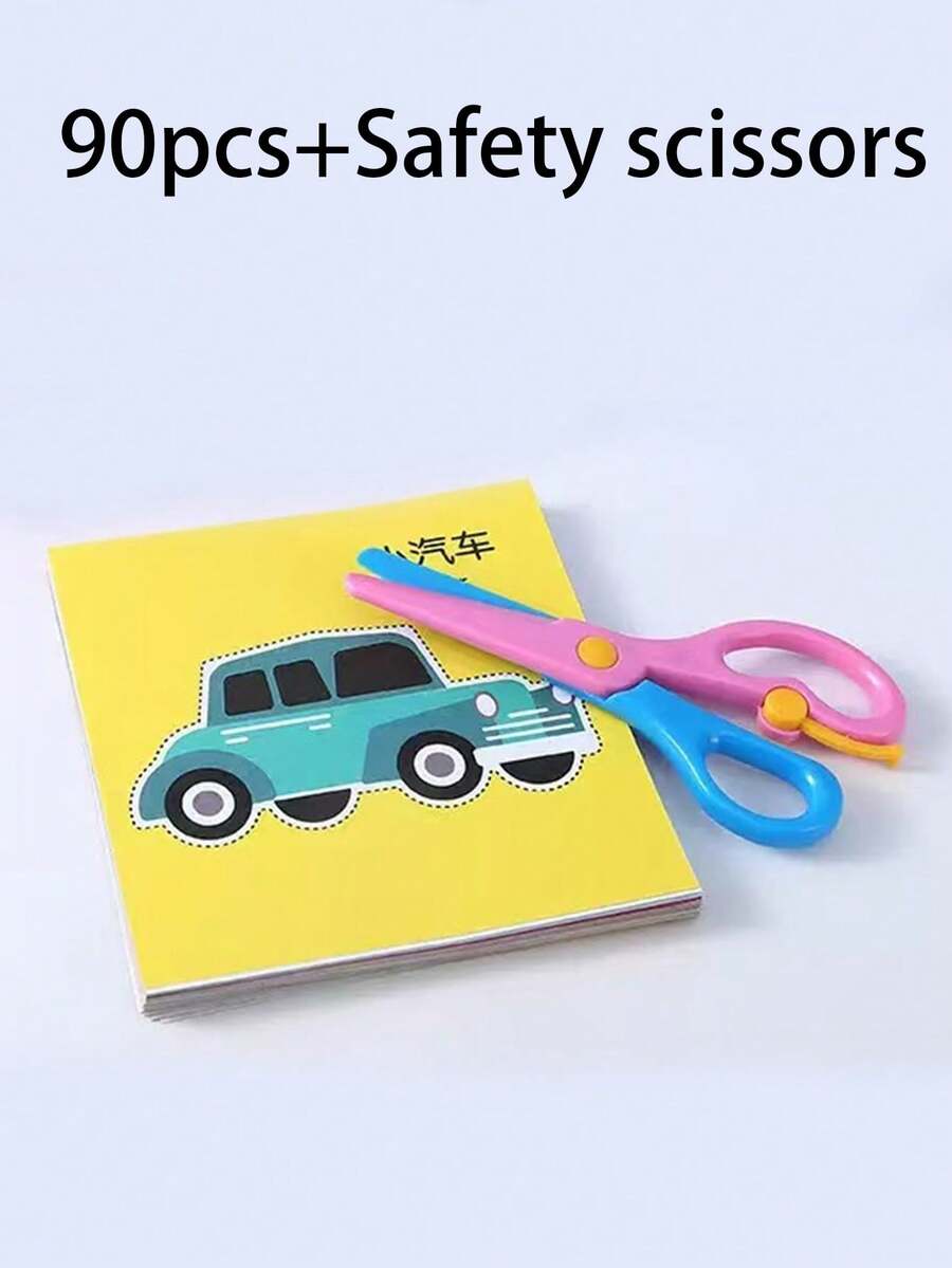 90pcs Fun Paper Cutting Set, Paper Art, Scissor Skill Activity Paper ...