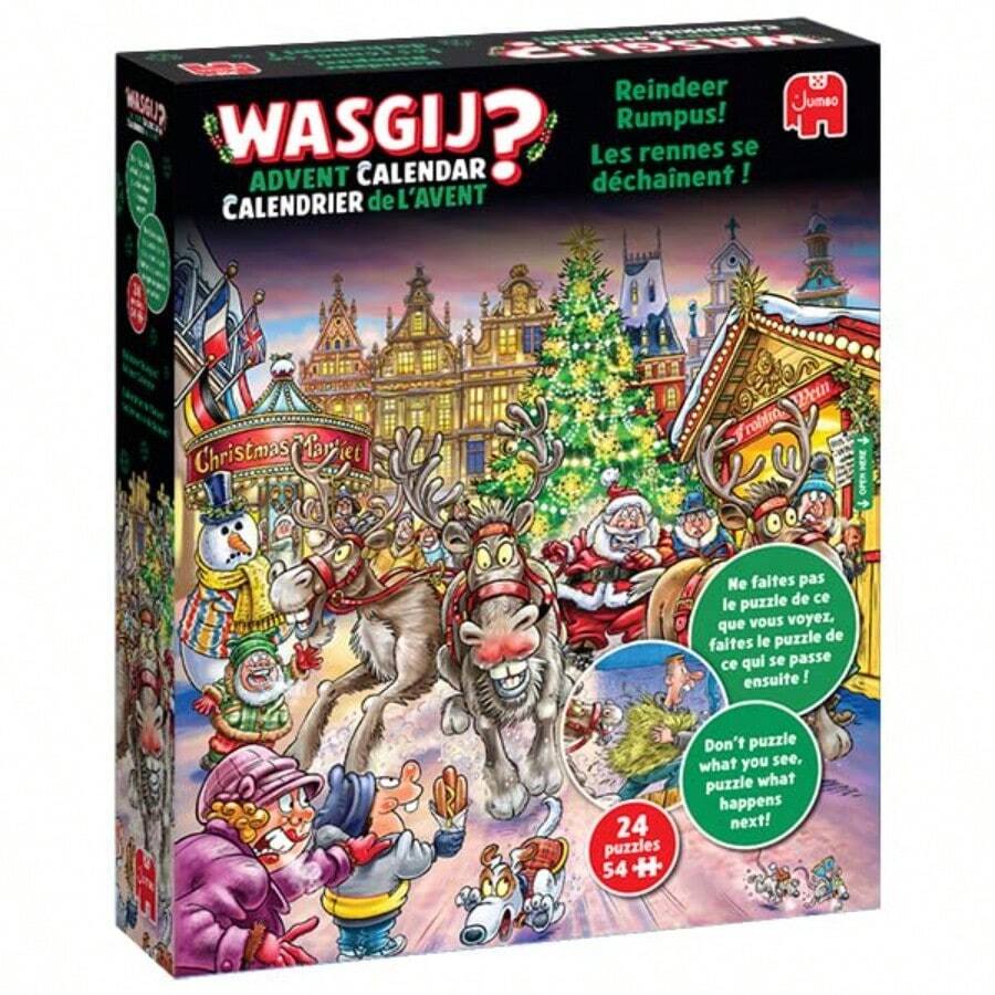 Wasgij Advent Calendar 2025 Puzzle Reindeer Rumpus 24x 52pcs丨 SHEIN香港