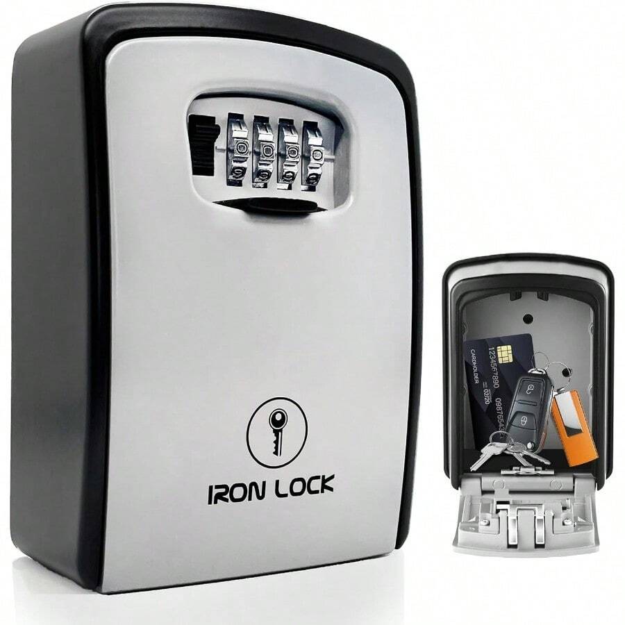 XXL Key Lock Box Wall Mount For Keys 4 Digit Combination With ...