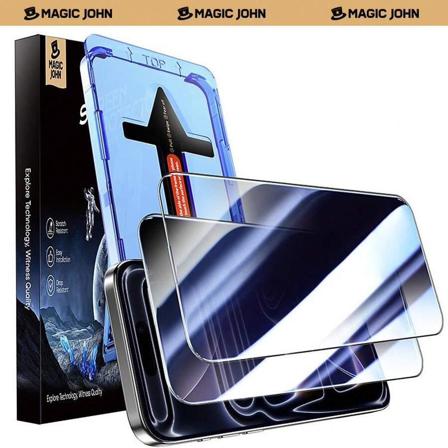 New-MAGIC JOHN 2-Pack Screen Protector For IPhone, , And –Crystal Clear ...