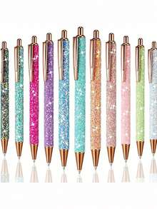 1PC Women's Fancy Ballpoint Pen, Beautiful Glitter Retractable ...