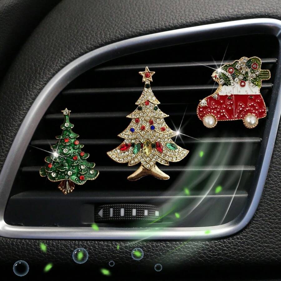 1pc Cute Christmas Decor Zinc Alloy Car Air Vent Clips, Lovely ...