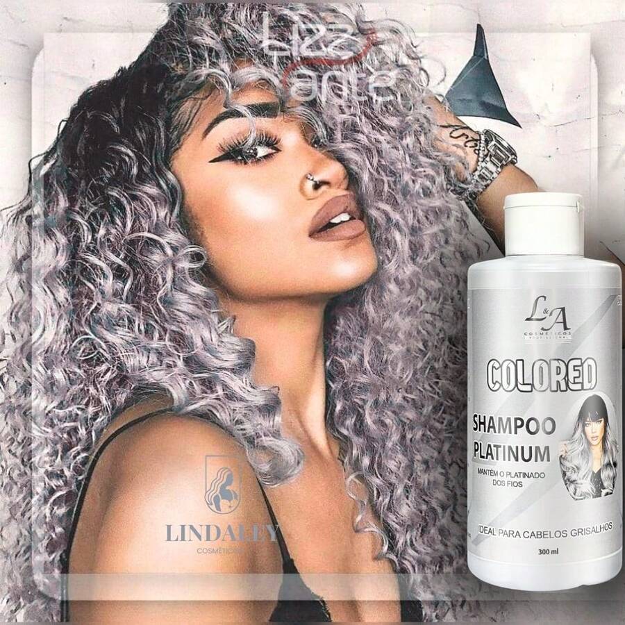 Platinum Shampoo For Gray Hair, Colored Toning Shampoo, 300ml, 100% ...