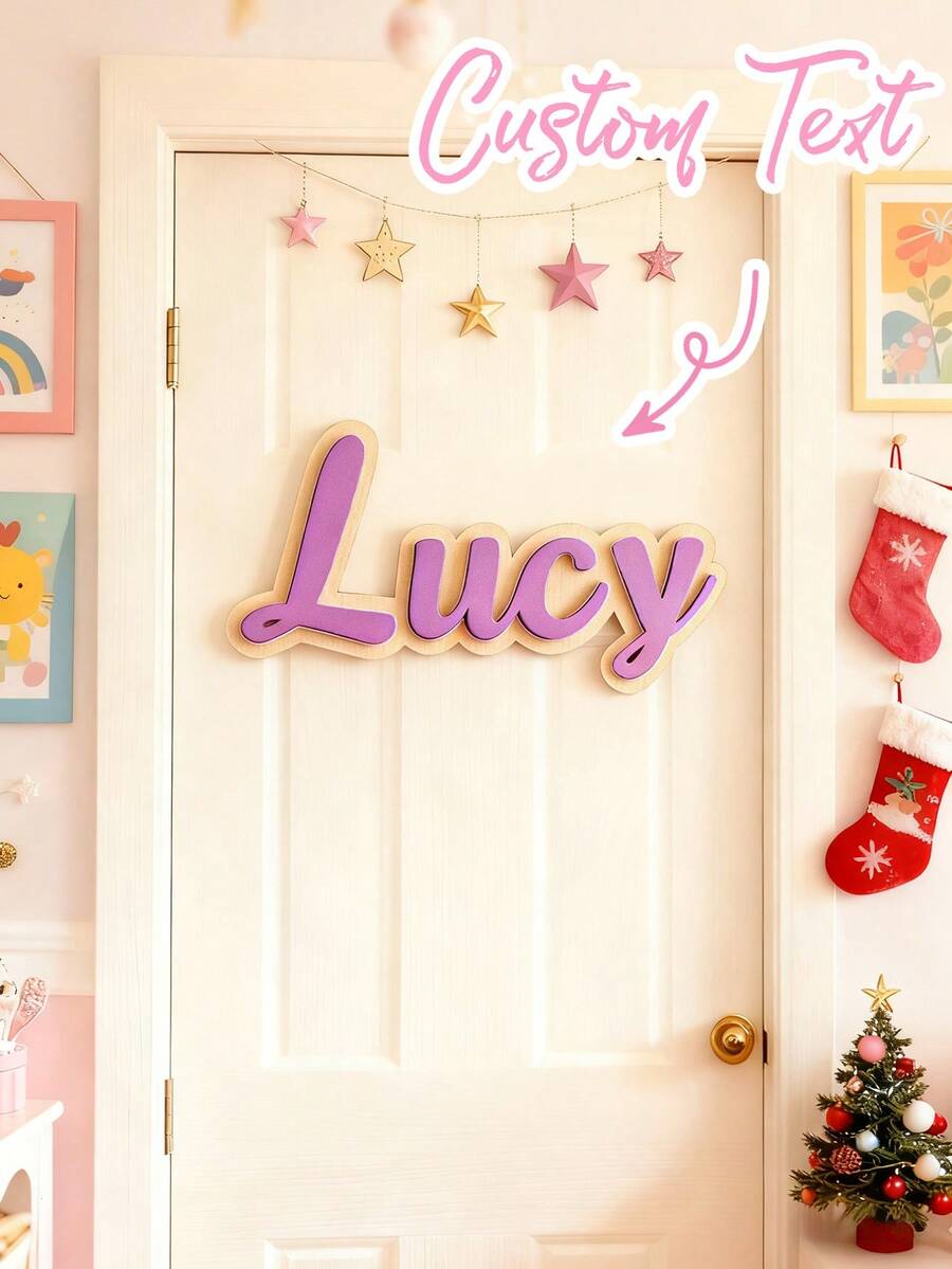 Personalized Door Signs, Custom Name Wooden Doorplates, Apartment Door ...