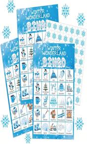 Liliful 35 Pcs Winter Bingo Games Christmas Bingo For Adult Boy Girl 24 ...