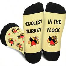 AGRIMONY Funny Thanksgiving Turkey Pumpkin Socks For Men Women -Fun ...