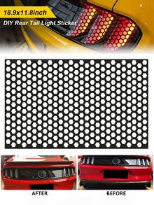 2 pezzi di adesivi a nido d'ape colorati o neri per luci posteriori ...