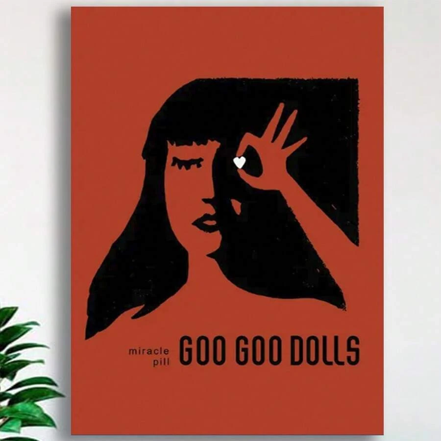 Framed "Goo Goo Dolls" Band Poster, - Miracle Pill Artwork, Red And ...
