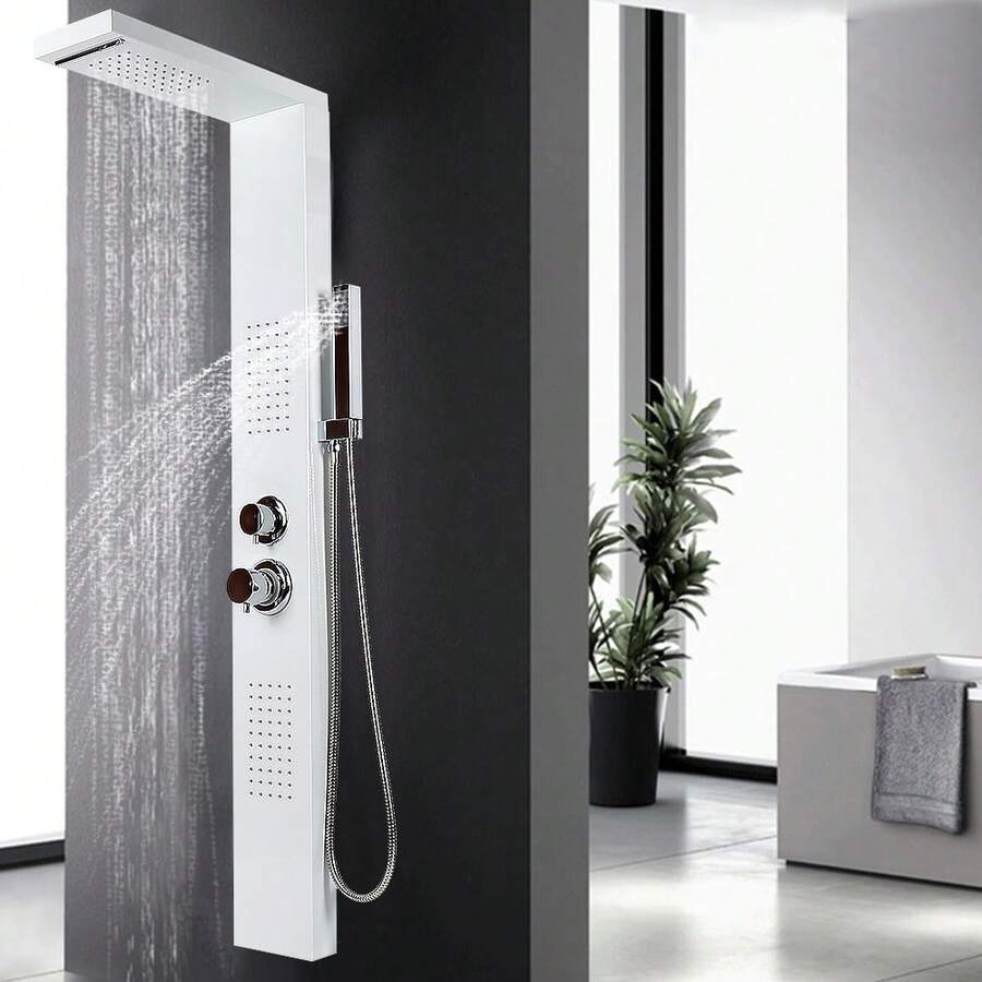 Duschsäule aus Edelstahl 304 mit Mischbatterie, multifunktionales ...