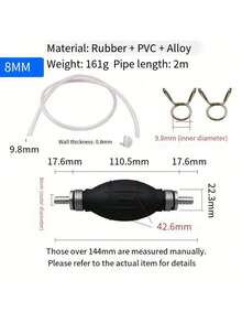 6 mm, 8 mm, 10 mm, 12 mm handmatige oliepompslang, handmatige oliepompbol en benzinepomp voor ...