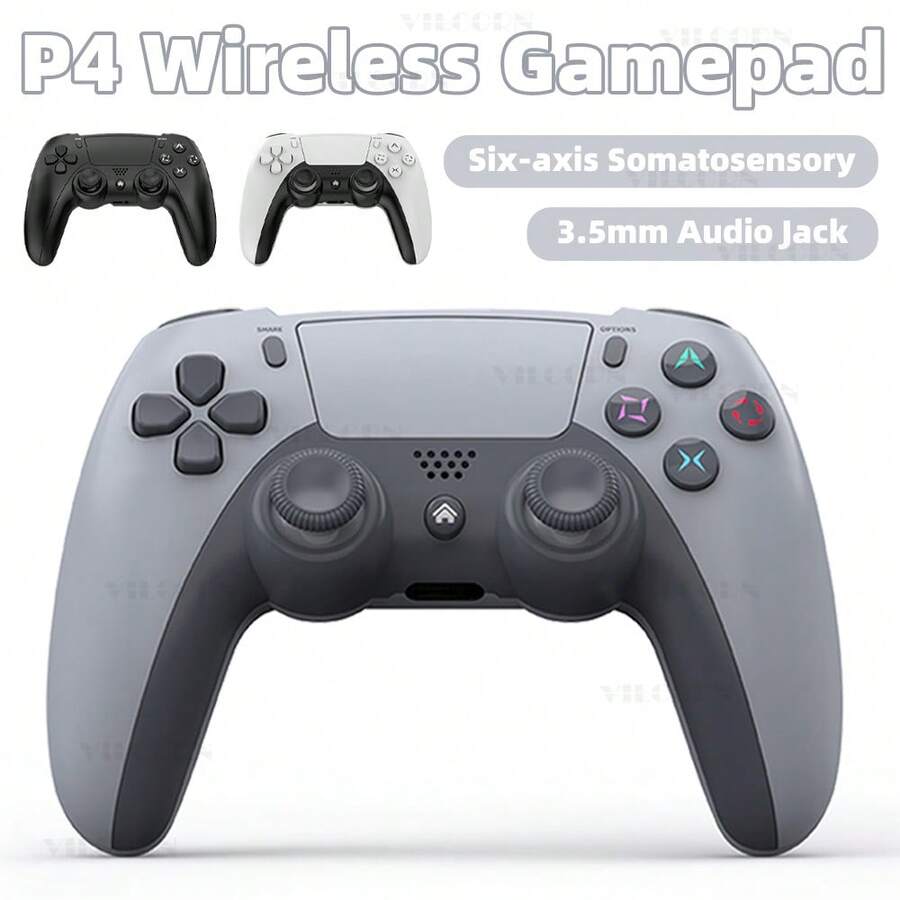 P4 Wireless Gamepad For PS 4 Bluetooth-Compatible Game Controller For ...