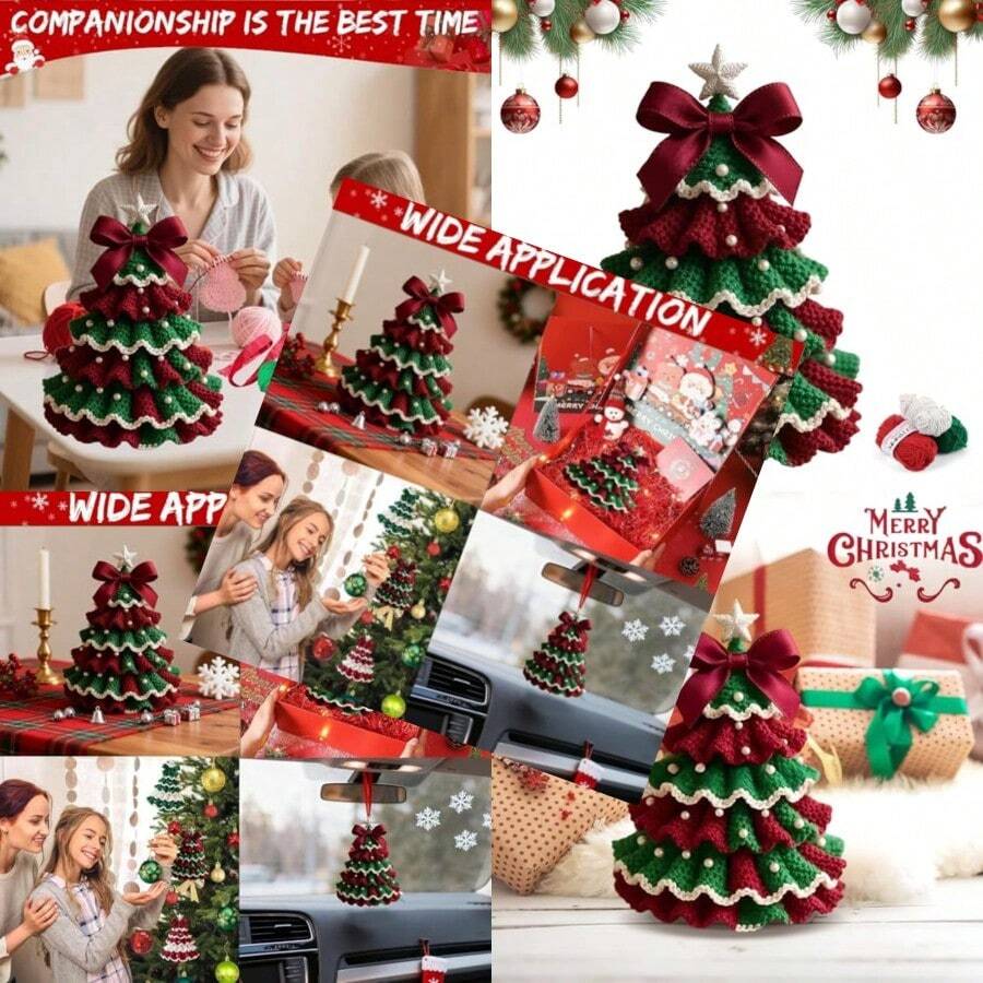 DIY Crochet Christmas Tree Kit Handmade Crochet Christmas Tree Kits ...