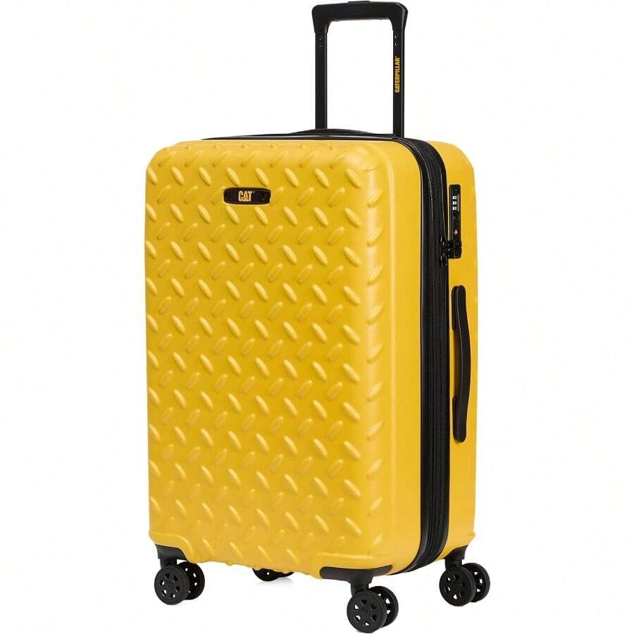 Industrial Plate Travel Suitcase With Double Spinner Wheels And TSA ...
