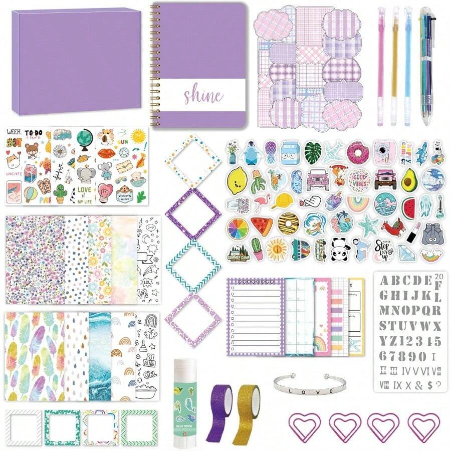 DIY Journal Gift Set For Girls Creative Notebook And Stationery Box ...