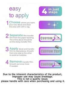 Custom Text Glitter Name & Word Stickers, Personalized Custom Name Tag ...