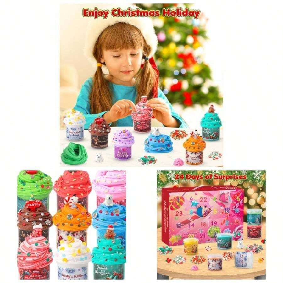 Slime Advent Calendar 2025, 24 Days Of Surprise Countdown Calendar, Non ...