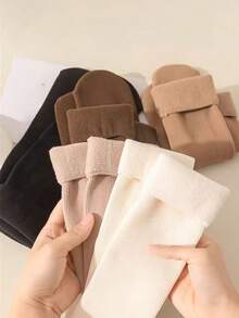 4 paia di calze termiche invernali da donna - ultra morbide con fodera ...