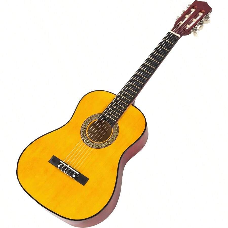 34 Inch Junior Classic Acoustic Guitar With Lessons & String Stickers ...