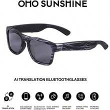 AI Translation Bluetooth Glasses With 164 Languages Dual-Ear Free Talk ...