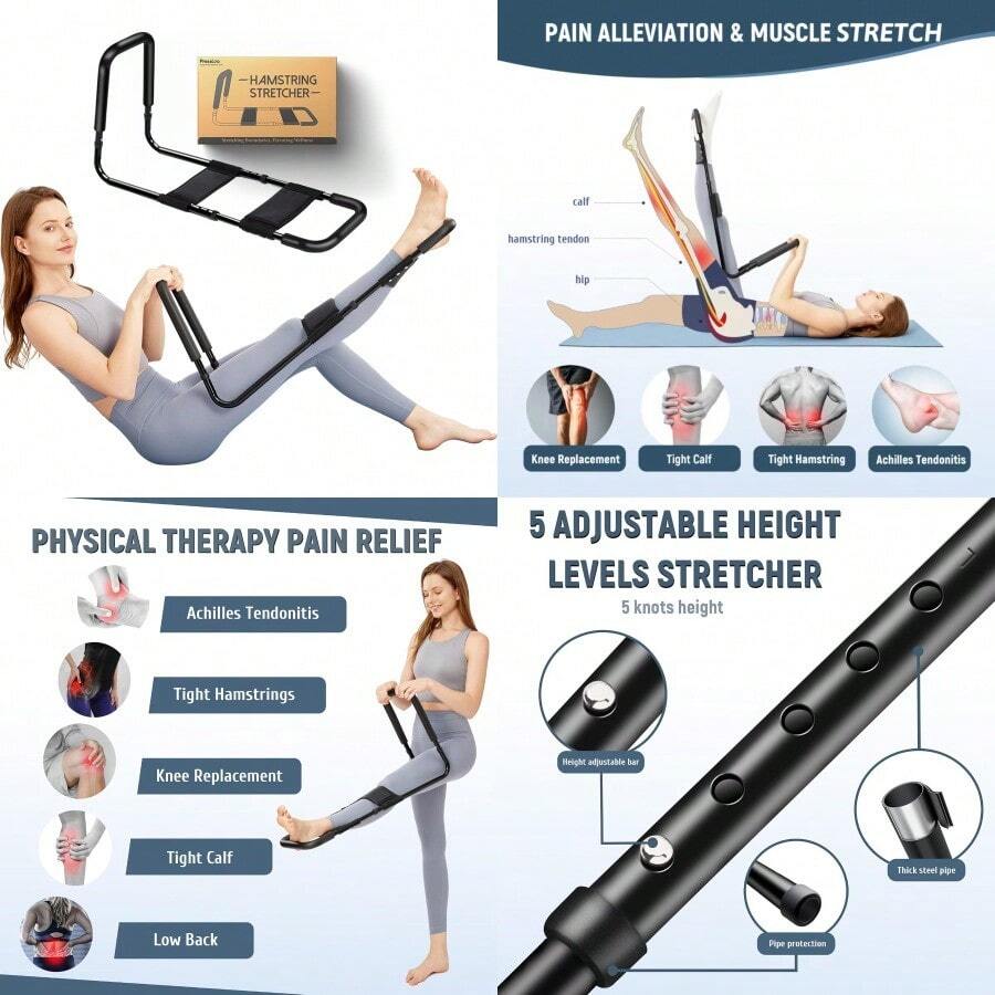 Hamstring Stretcher For Knee Extension And Pain Relief Adjustable Low ...