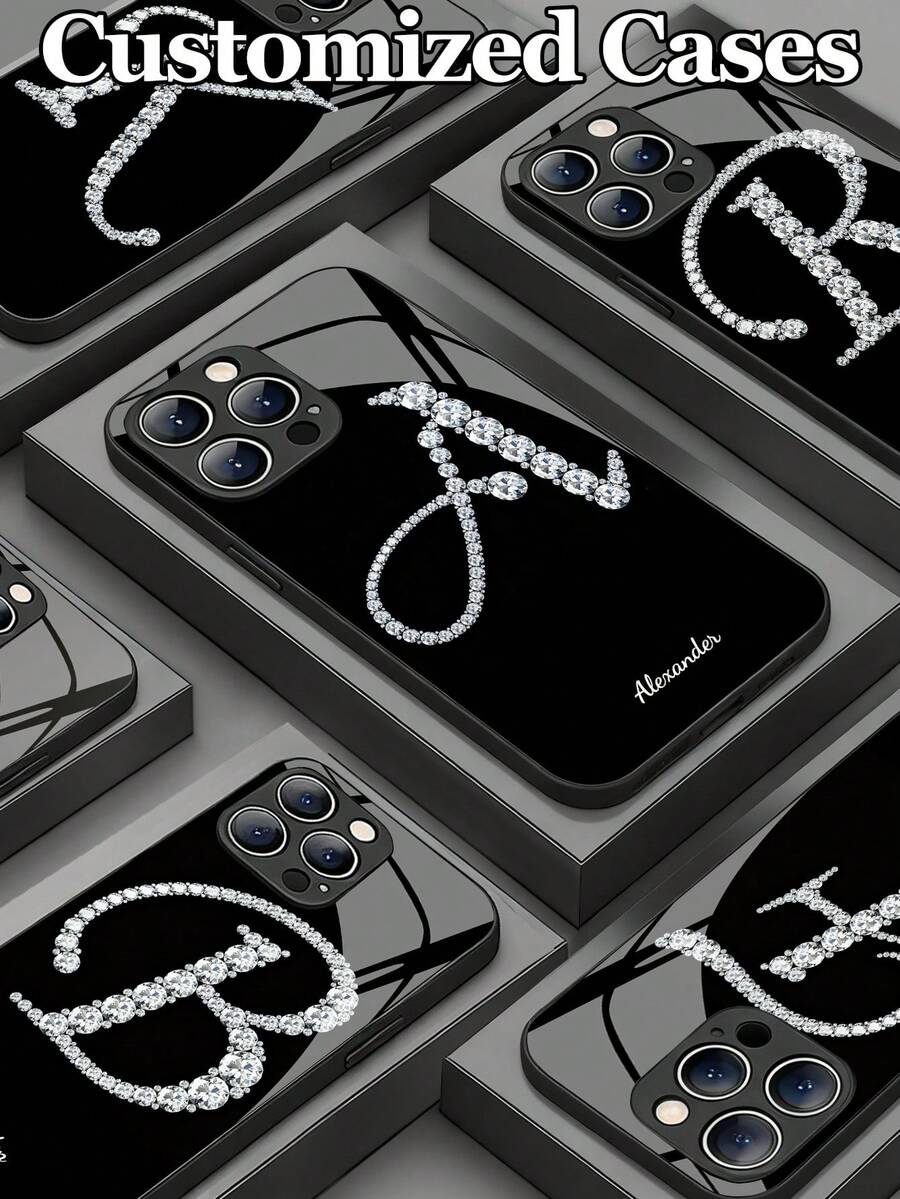 Dieses anpassbare gehärtete Glas Handyhülle mit minimalistischem ...