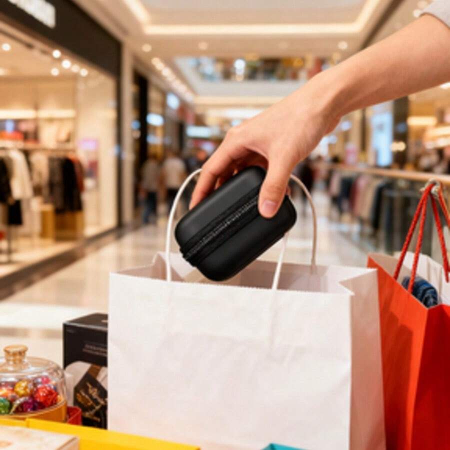 1 Compact Electronics Organizer - Black EVA Hard Case For Chargers ...