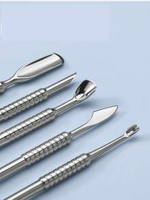 1pc Premium Stainless Steel Russian Double-Headed Cuticle Pusher & Nail ...