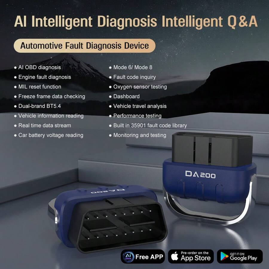 BXD DA200 OBD II AI OBD Smart Diagnostics / Bluetooth 4.0 / Bluetooth 5 ...