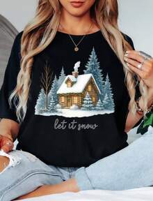 ® Let It Snow Winter Shirt _ Merry Christmas Shirt | SHEIN USA
