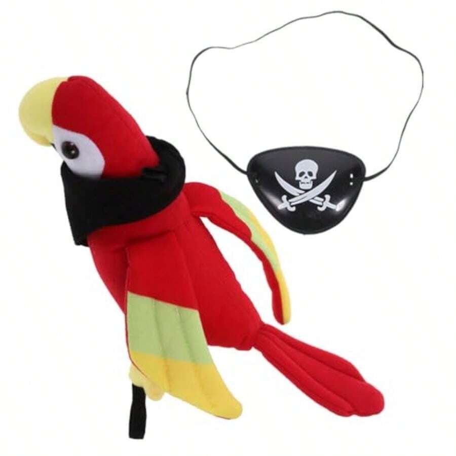 1 Set Of Pirate Parrot On Shoulder: Stuffed Pirate Costume Accessories ...