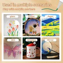 Pennarelli a base d'acqua colorati, set di pennarelli a doppia punta ...