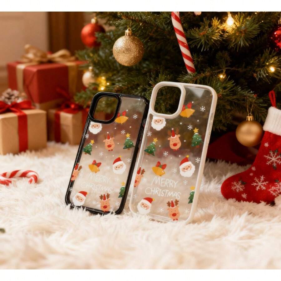 Christmas Tree And Santa Claus Print Phone Case For 11 12 13 14 15 16 ...
