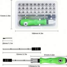 128-In-1 High-Precision Screwdriver Set With Alloy Steel Magnetic Bits ...