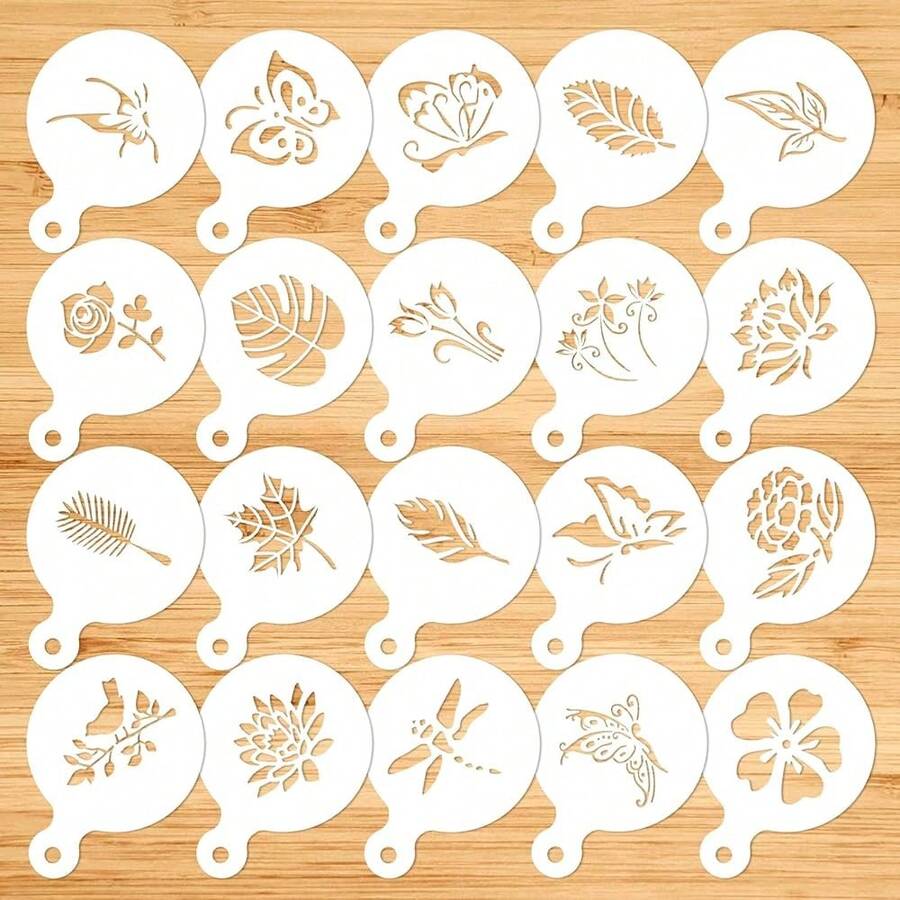 20 Pack Cake Stencil Templates Decoration, Cake Cookies Baking Painting ...