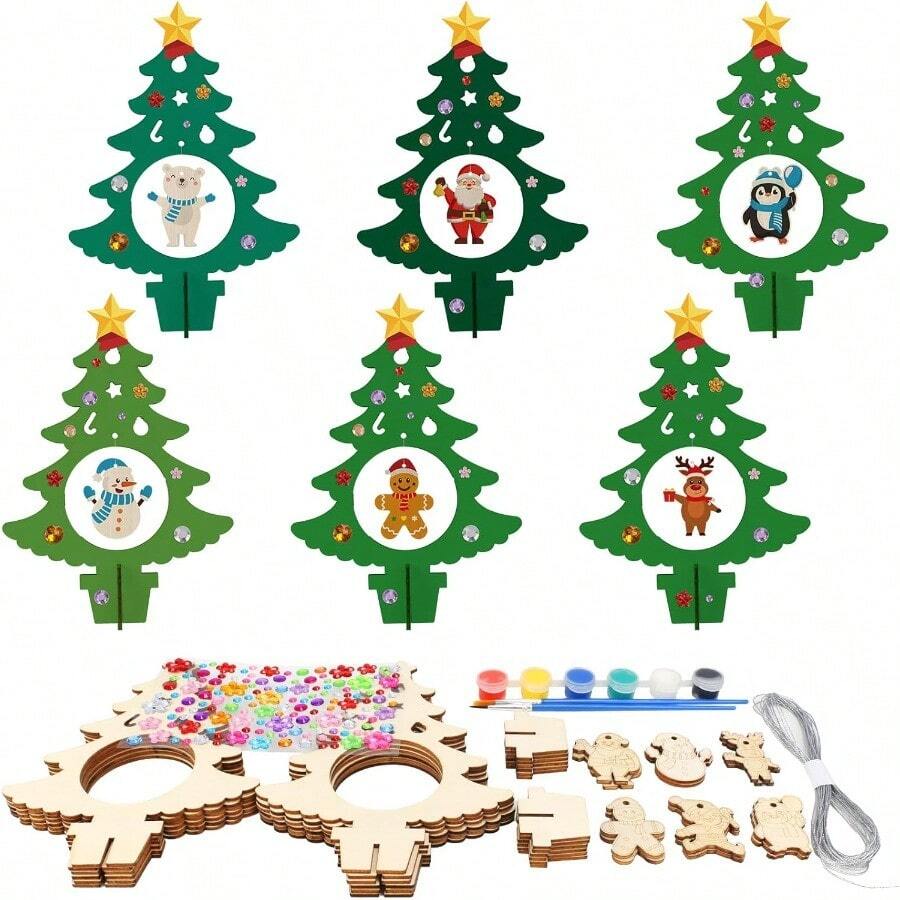 12 Pack Christmas Tree Craft Kit For Make You Own Christmas Tree ...