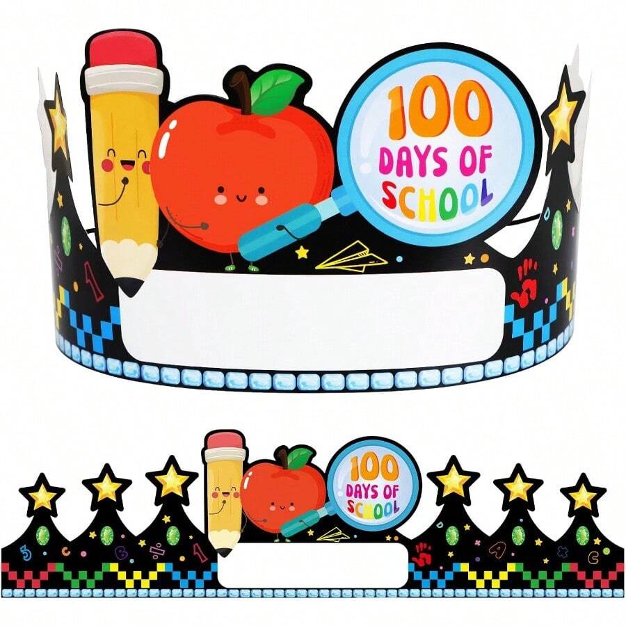 ZYDS WhatSign 100th Day Of School Crown 100 Days Of School Paper Crowns ...