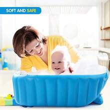 TYUI Baby Inflatable Bathtub Portable Infant Toddler Bathing Tub Non ...