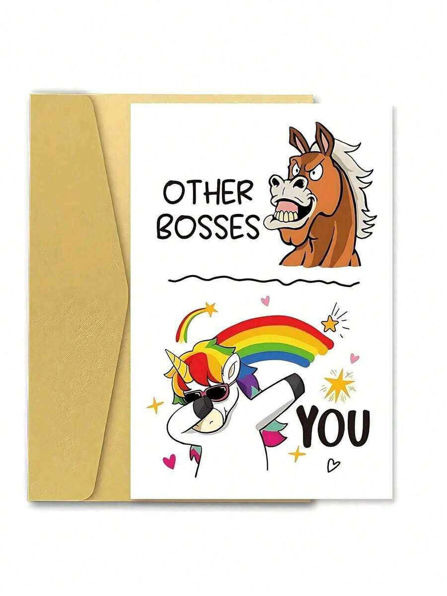 1PC Humorous Boss Card, "Other Boss You" Birthday Greetings, Office ...