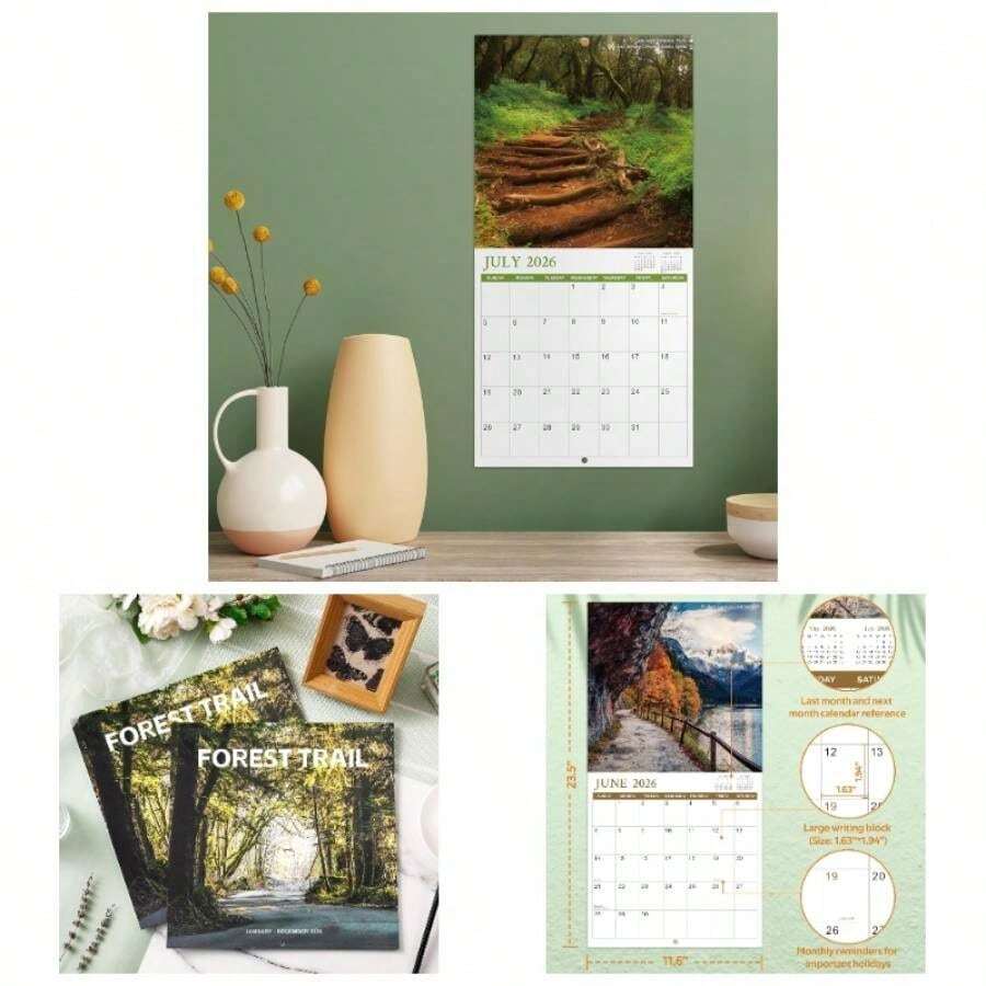 2026 Calendar 2026 Wall Calendar 12 Months From Jan 2026 Dec 2026