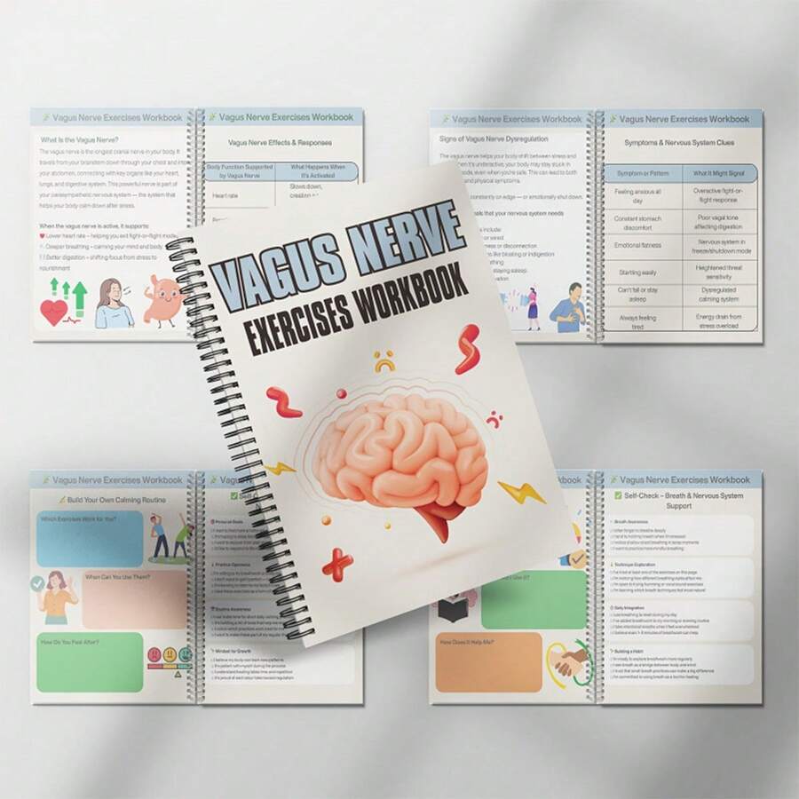 1pc Vagus Nerve Exercises Workbook: Body As Healer - Trauma Release ...