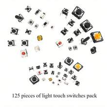 125 Stücke, 1 komplettes Set, hochwertiges Taktilschalter-Kit mit 25 ...