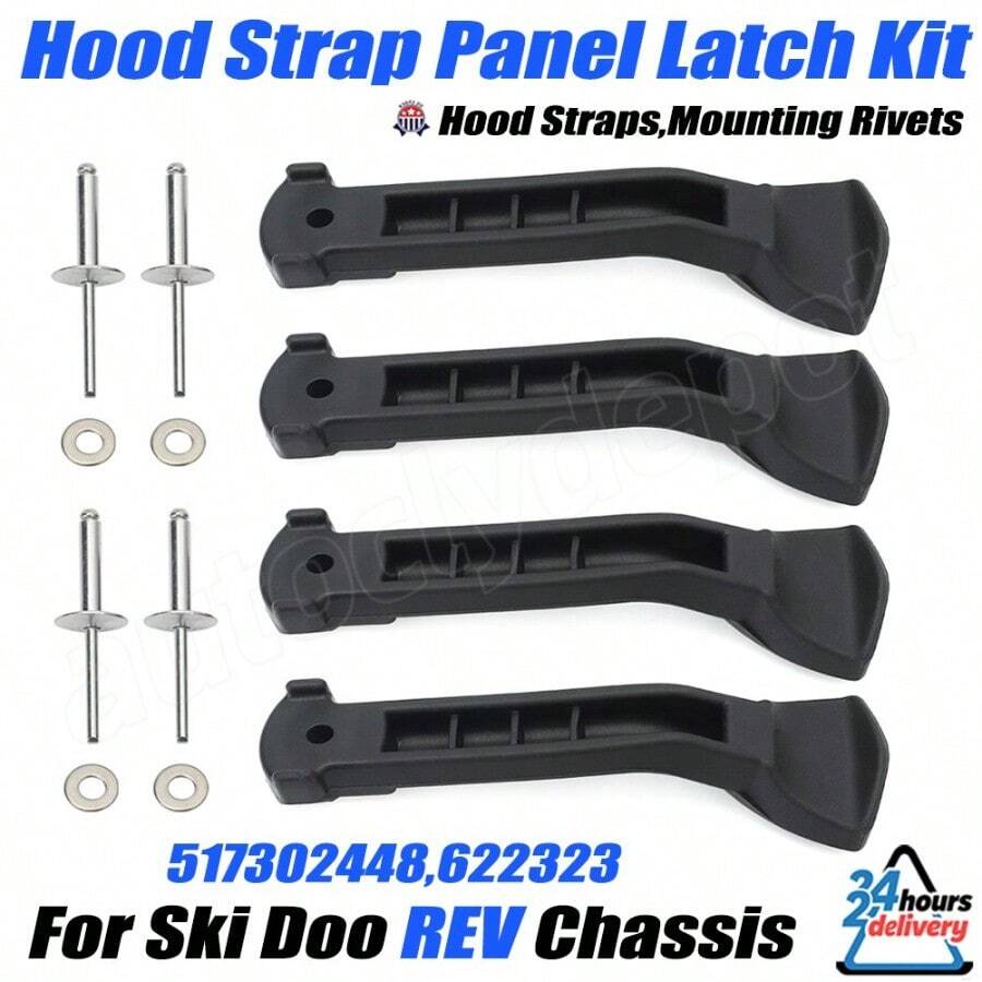 For Ski Doo Hood Strap Panel Latch Kit REV MXZ GSX GTX SUMMIT 517302448 ...