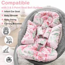 Baby Autositz Kissen, Kopfstütze mit 3 Sicherheitsgurtpolstern für ...