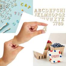 Wooden Letters And Numbers - 144-Count 1-Inch Natural Brown ...