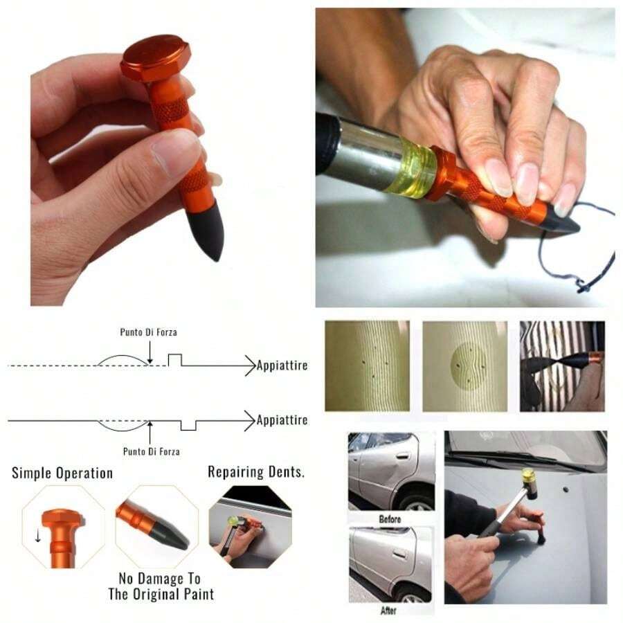 Paintless Dent Repair Kits Car Body Dent Removal Tools Knockdown Tips ...